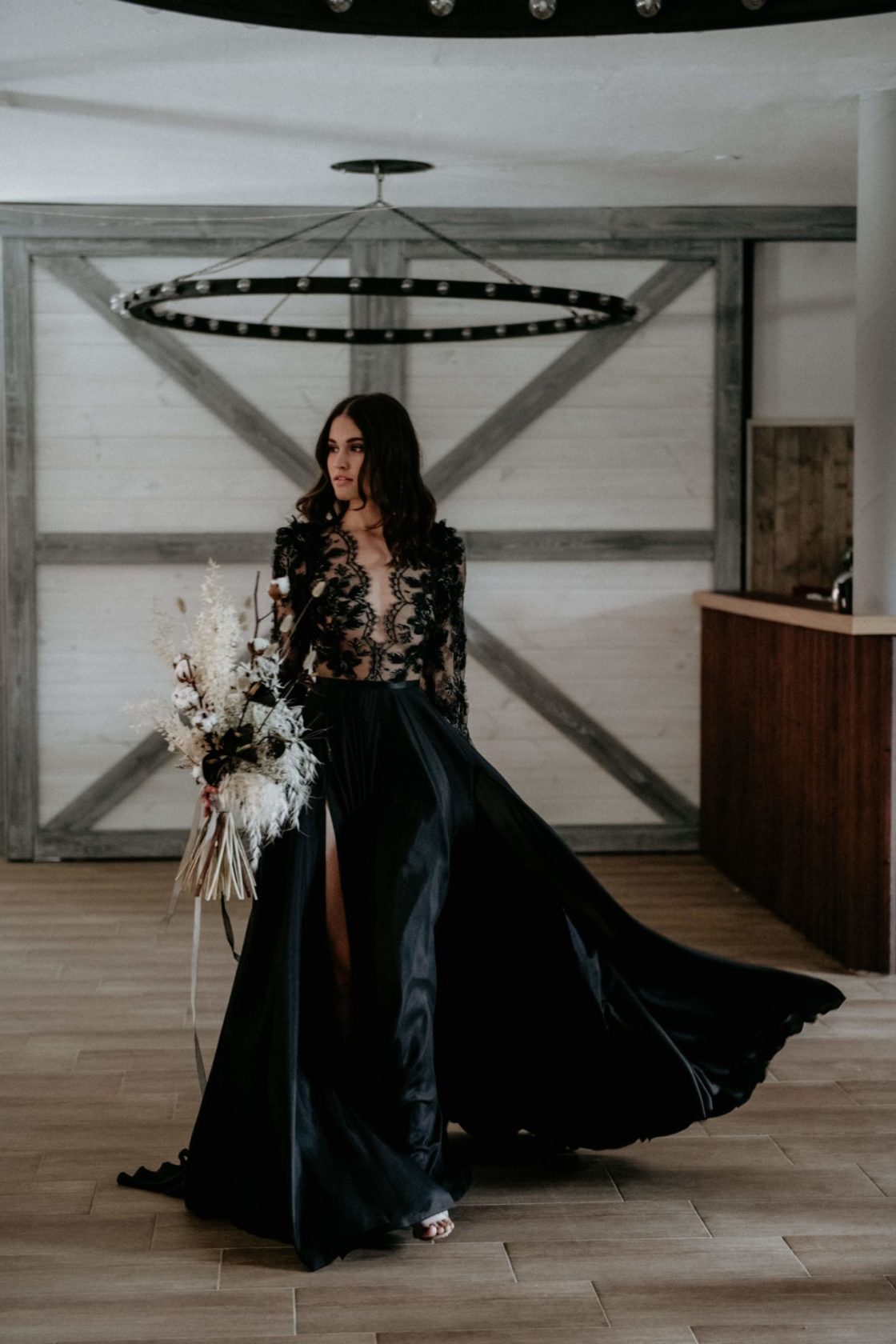 Black Wedding Inspiration for Rebellious Brides by Daalarna